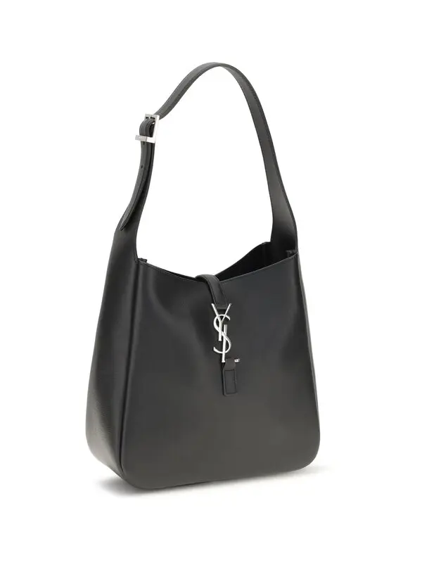 Saint Laurent Le 5 À 7 Leather Shoulder Bag - Black