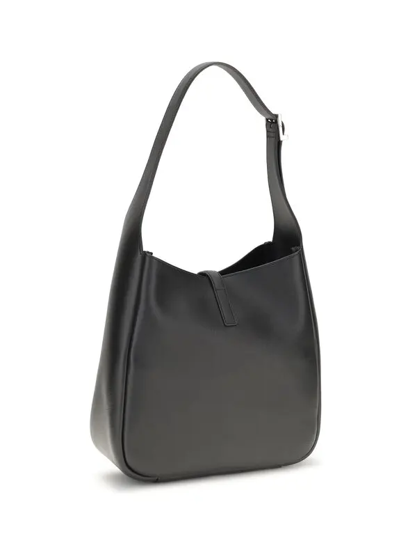 Saint Laurent Le 5 À 7 Leather Shoulder Bag - Black