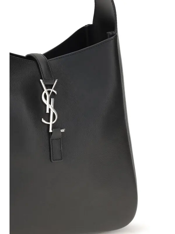 Saint Laurent Le 5 À 7 Leather Shoulder Bag - Black