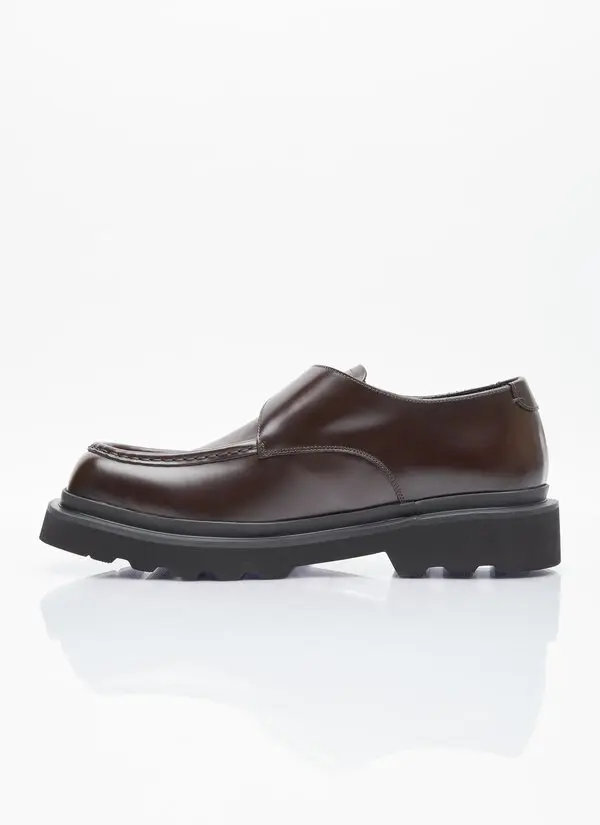 Dolce & Gabbana Brushed Leather Monkstrap Shoes