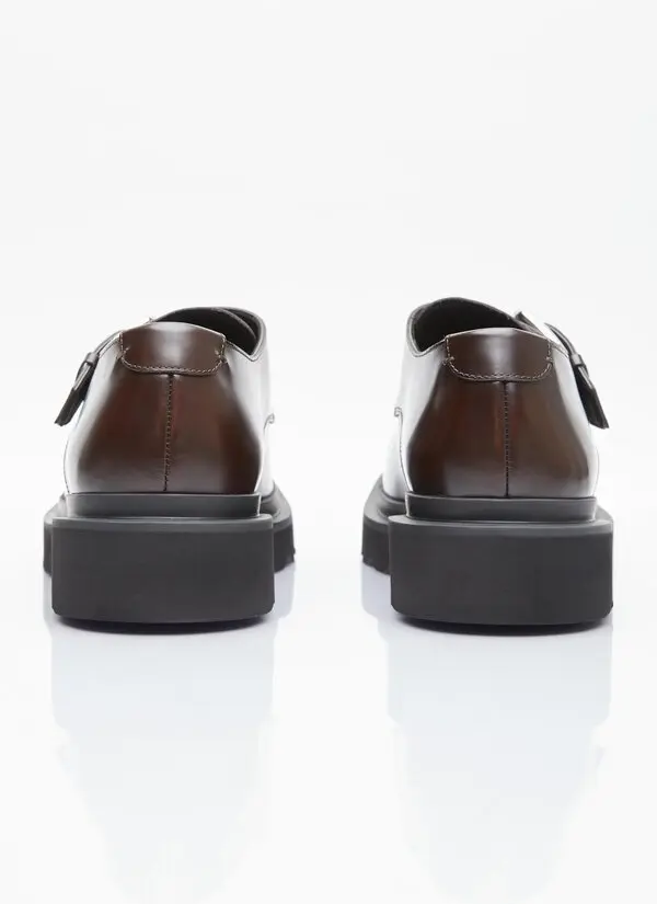 Dolce & Gabbana Brushed Leather Monkstrap Shoes
