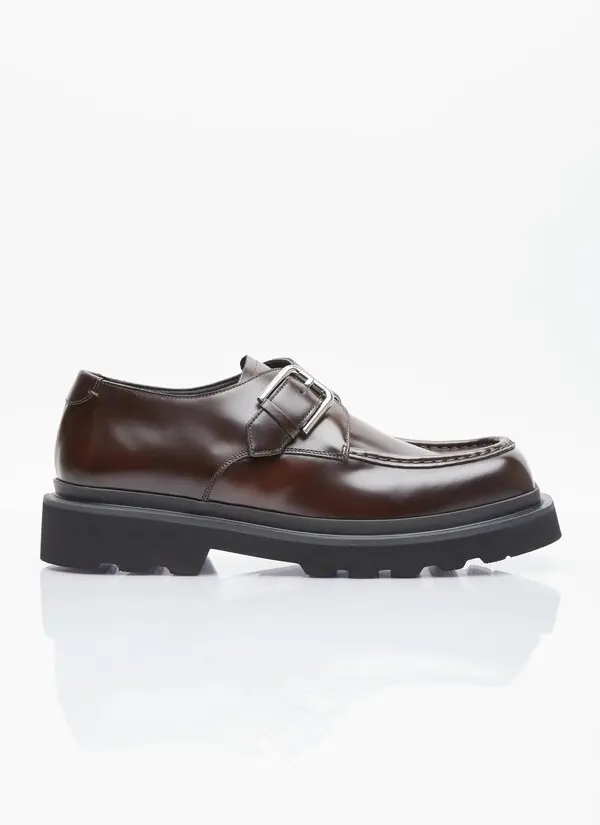 Dolce & Gabbana Brushed Leather Monkstrap Shoes