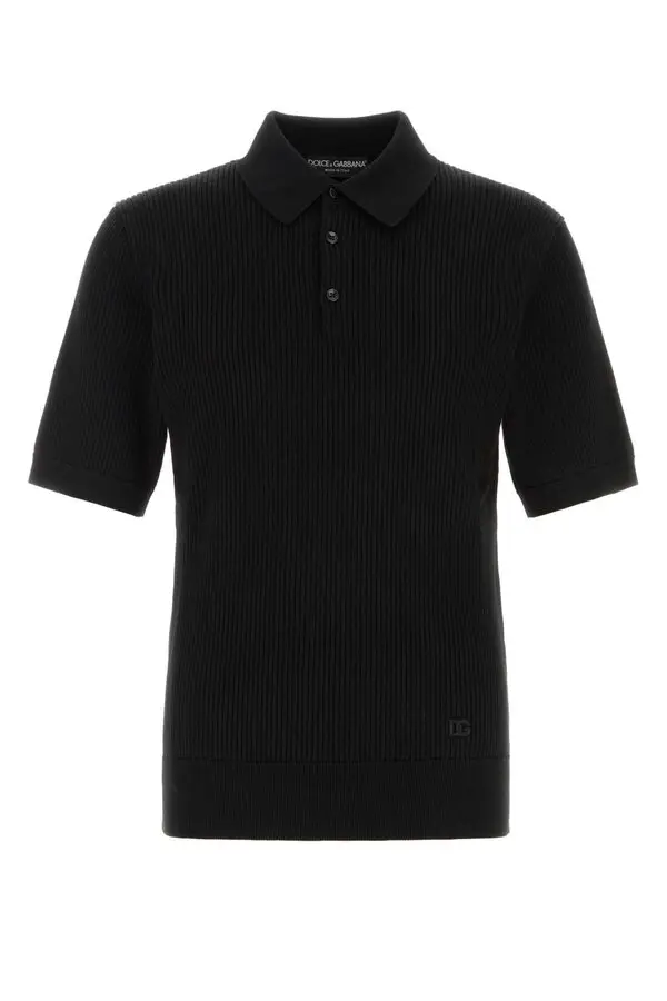 Dolce & Gabbana Cotton Polo Shirt - Black