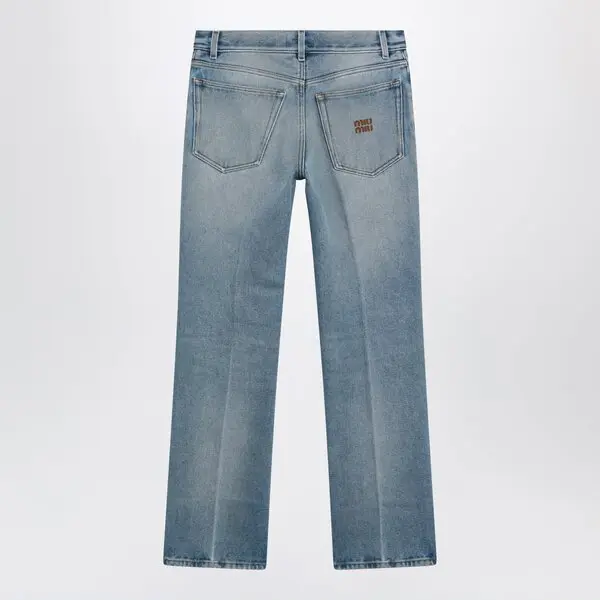 Miu Miu Light Washed Denim Trousers