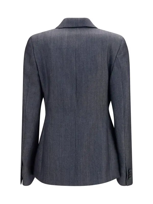 Balenciaga Double-breasted Wool Blazer - Gray