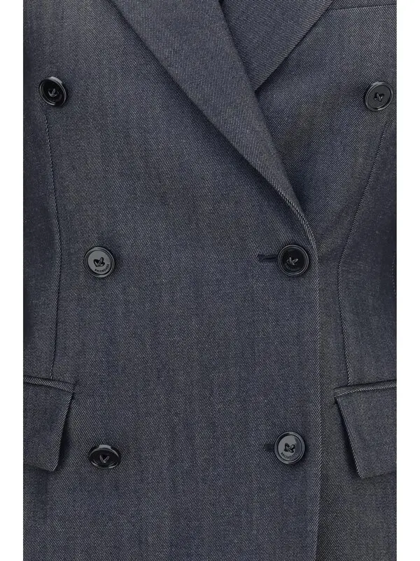 Balenciaga Double-breasted Wool Blazer - Gray