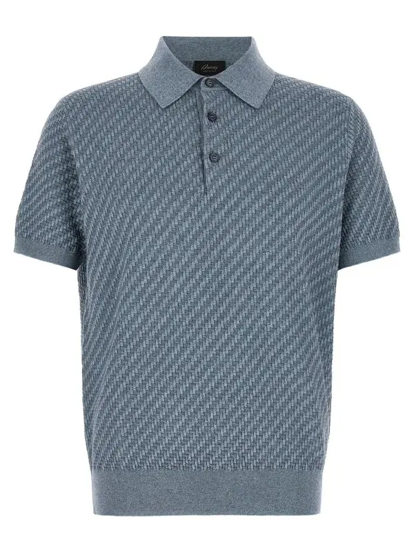 Brioni Trama' Weaving Polo
