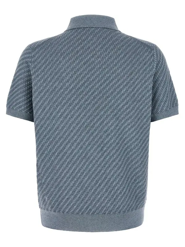 Brioni Trama' Weaving Polo