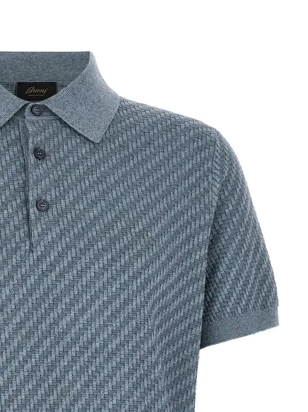 Brioni Trama' Weaving Polo
