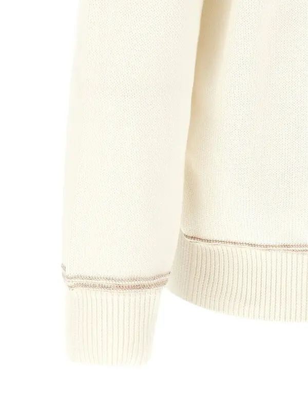 Brunello Cucinelli Braided Jacquard Shoulders Cardigan