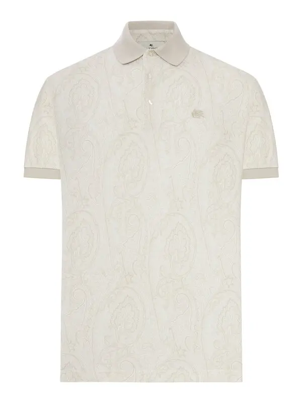 Etro Cotton Polo Shirt With Arnica Pattern