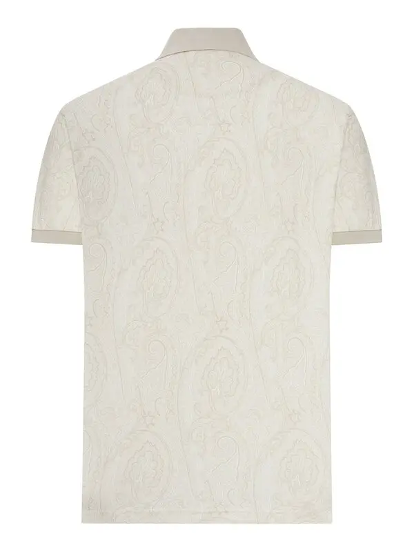 Etro Cotton Polo Shirt With Arnica Pattern