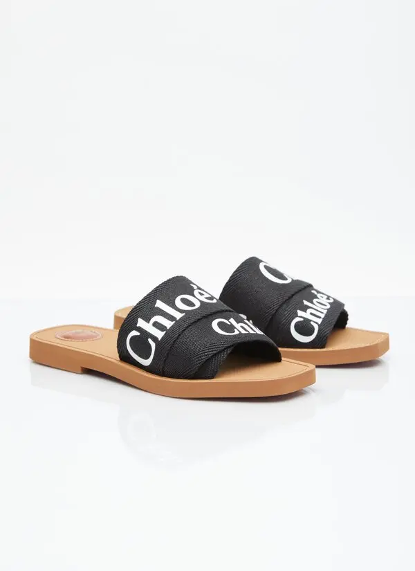Chloé Woody Slides - Black