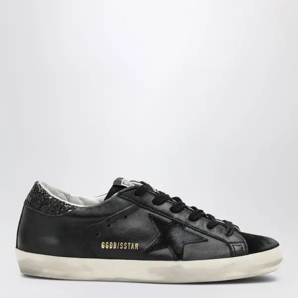 GOLDEN GOOSE Super-star Low Trainer With Rhinestones - Black