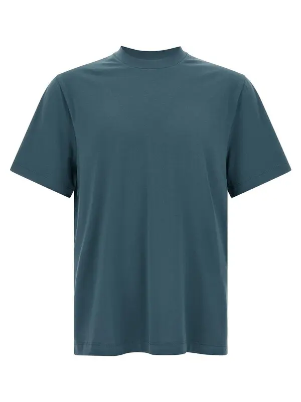 Brioni Logo Embroidery T-shirt - Blue