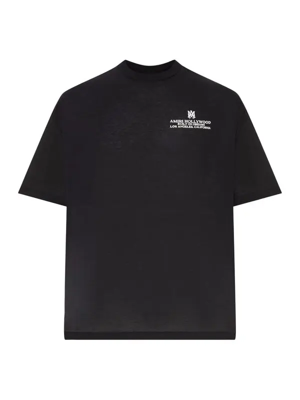 Amiri Cotton T-shirt With Logo - Black