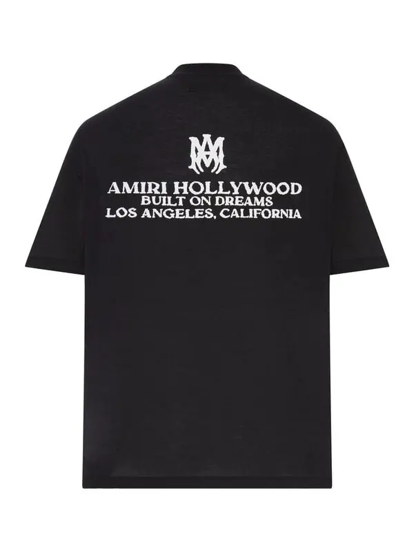 Amiri Cotton T-shirt With Logo - Black