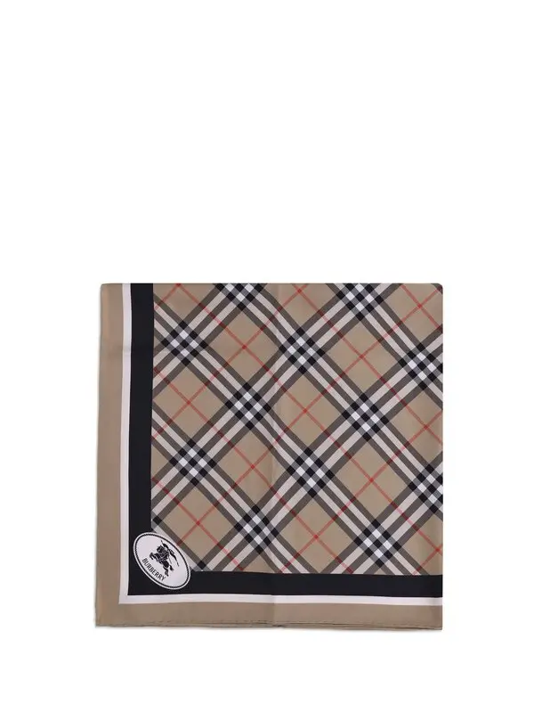 Burberry Silk Check Scarf - Cream
