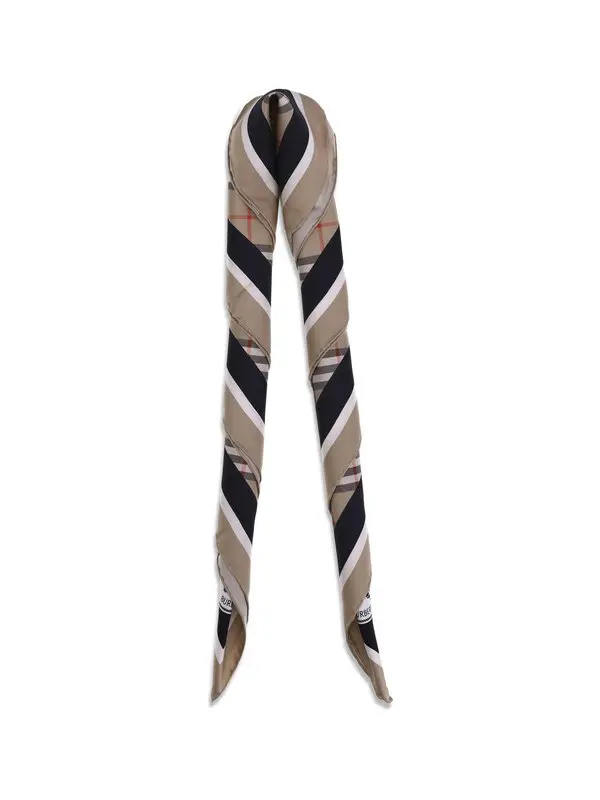 Burberry Silk Check Scarf - Cream