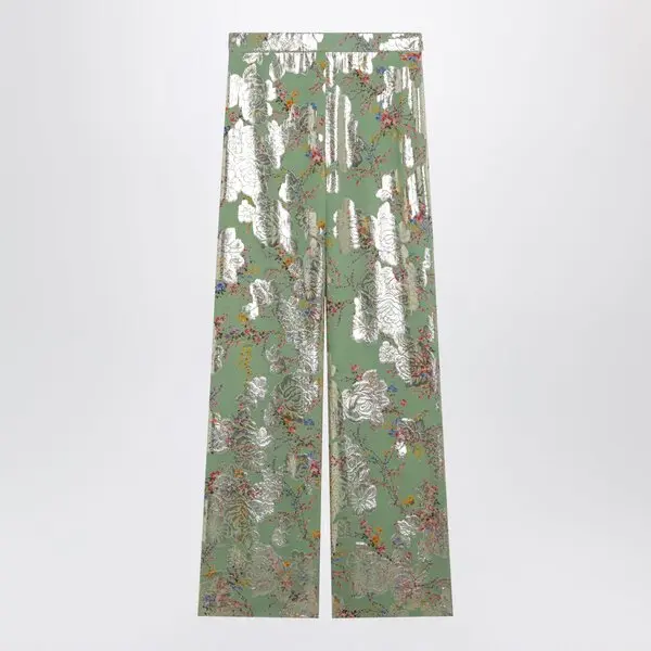 Valentino Garavani Silk Trousers With All-over Print