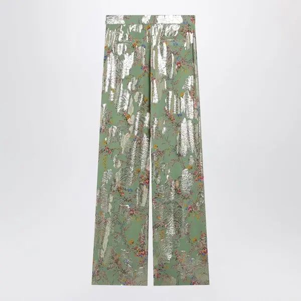 Valentino Garavani Silk Trousers With All-over Print