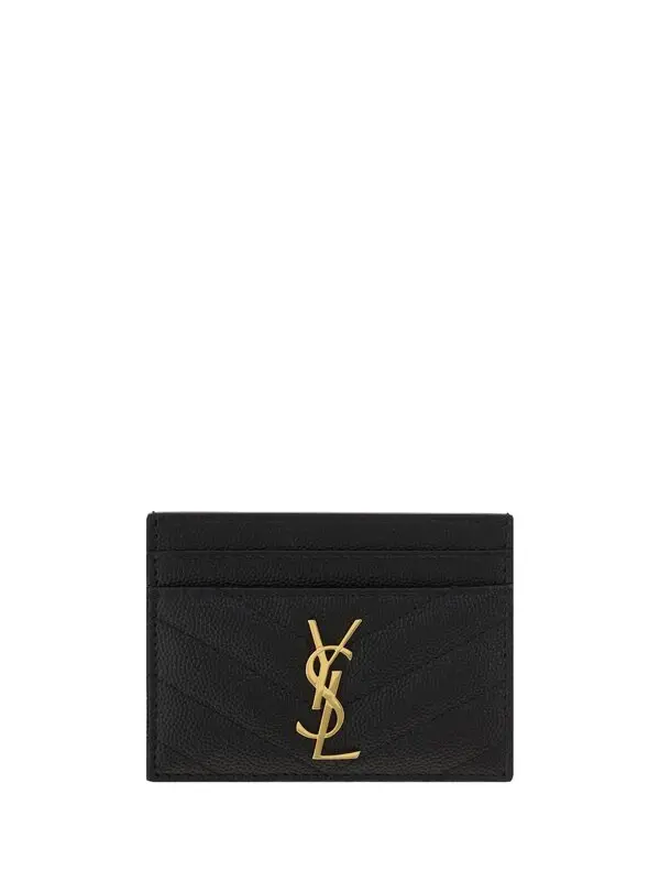 Saint Laurent Matelassé Leather Cardholder