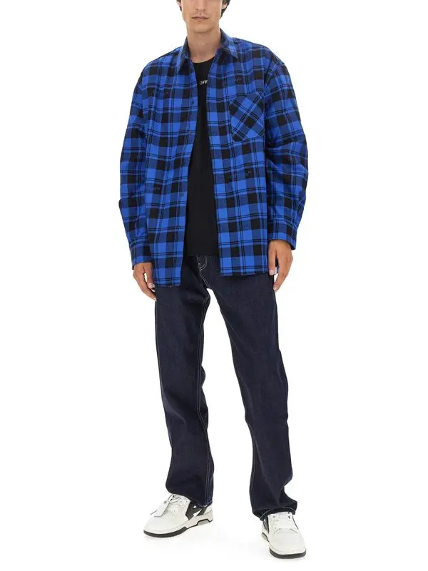Off-White Check Print Shirt