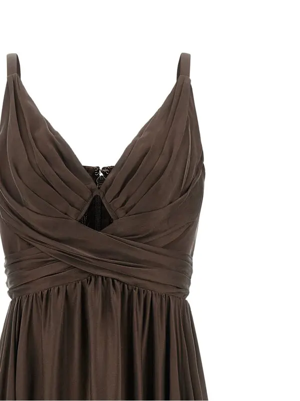 Zimmermann Silk Cut-out Long Dress - Brown