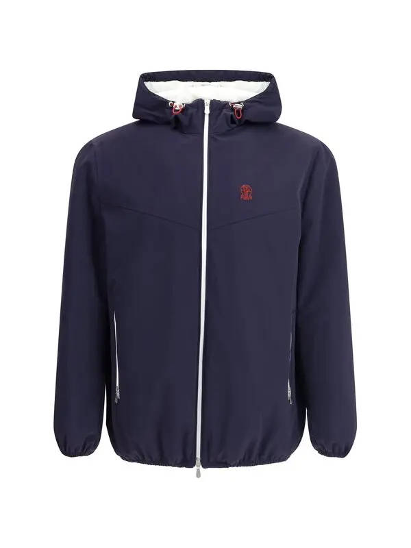 Brunello Cucinelli Waterproof Hooded Jacket - Blue