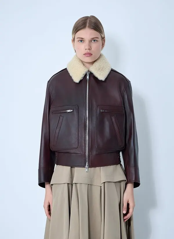 Bottega Veneta Leather Blouson Jacket