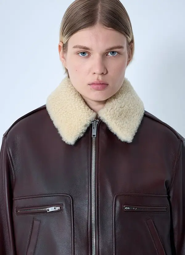 Bottega Veneta Leather Blouson Jacket