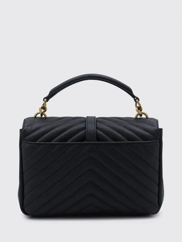 Saint Laurent College Chevron Quilted Leather Bag