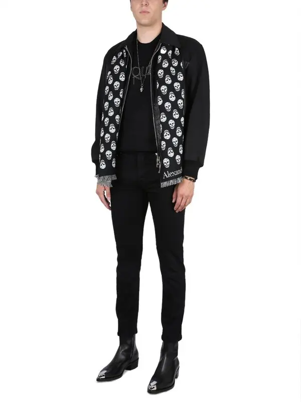 Alexander McQueen Leather Bomber Jacket