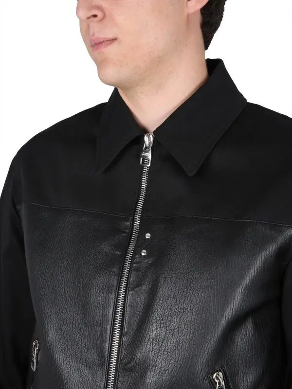 Alexander McQueen Leather Bomber Jacket