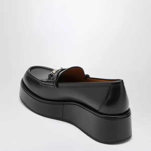 Gucci Platform Loafer With Horsebit - Black