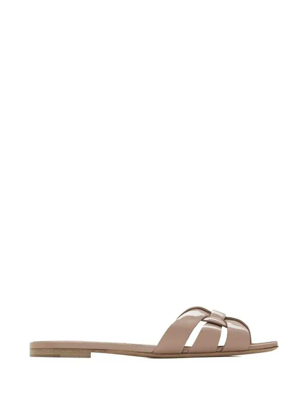Saint Laurent Tribute Nu Pieds Leather Flat Sandals - Multicolor