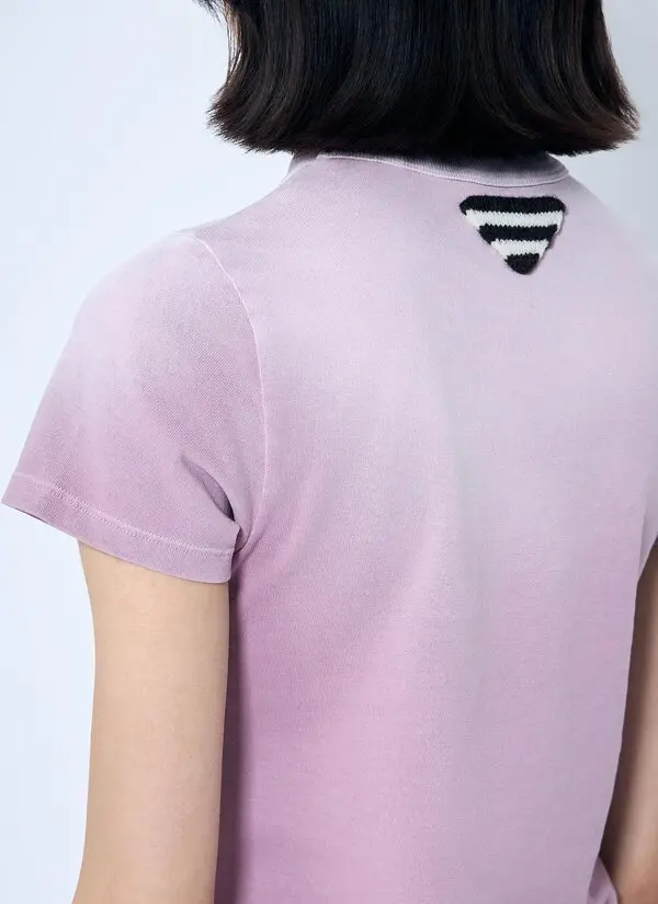 Prada Logo Print T-shirt - Purple