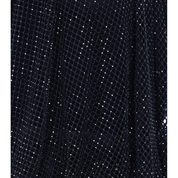 Sportmax Nodo Mesh Top With Crystals - Black