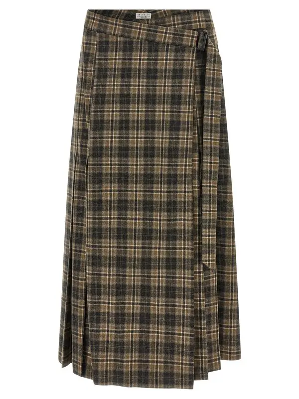Brunello Cucinelli Tartan Skirt