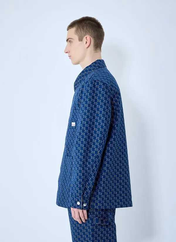 Gucci Cotton Jacquard Jacket With Gg Shadow
