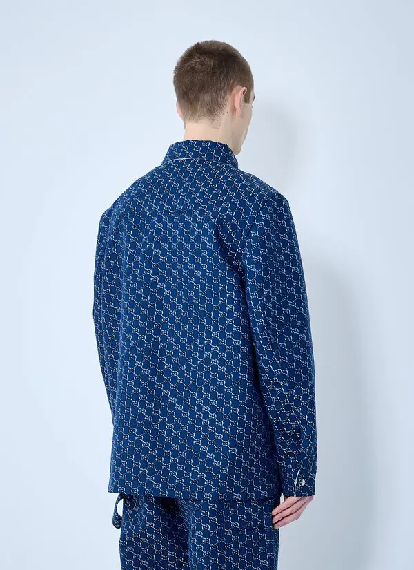 Gucci Cotton Jacquard Jacket With Gg Shadow