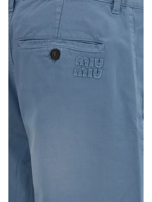 Miu Miu Garment-dyed Wide-leg Pants