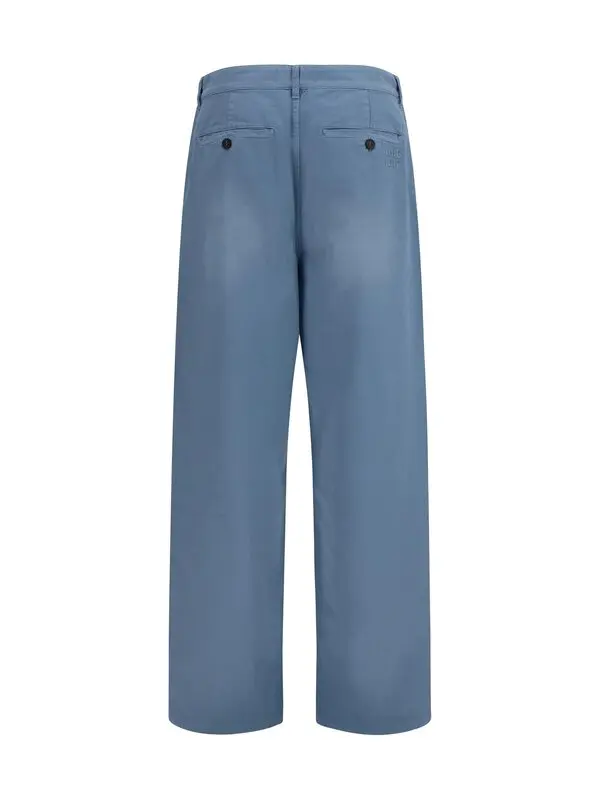 Miu Miu Garment-dyed Wide-leg Pants - Blue