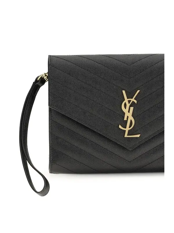 Saint Laurent Leather Clutch