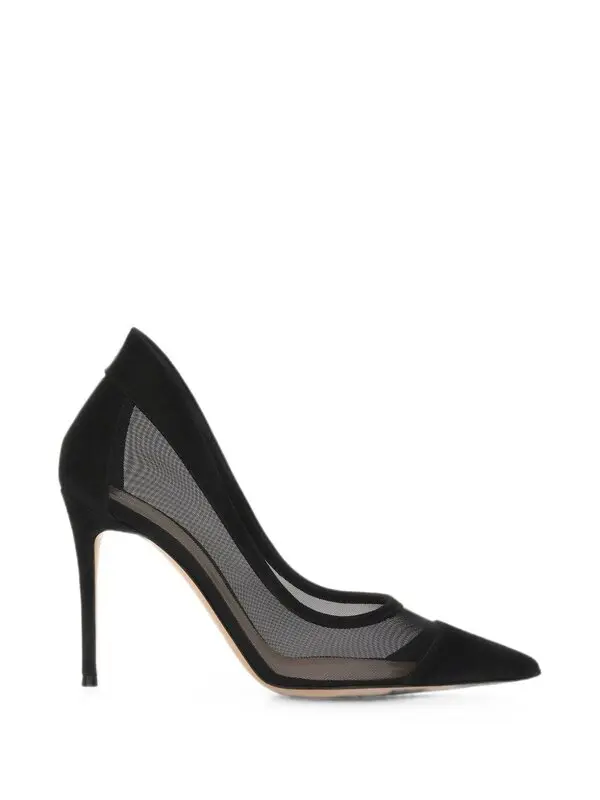 GIANVITO ROSSI Suede And Mesh Pumps