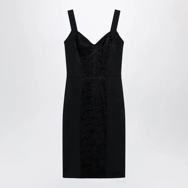 Dolce & Gabbana Sheath Dress With Lace - Black