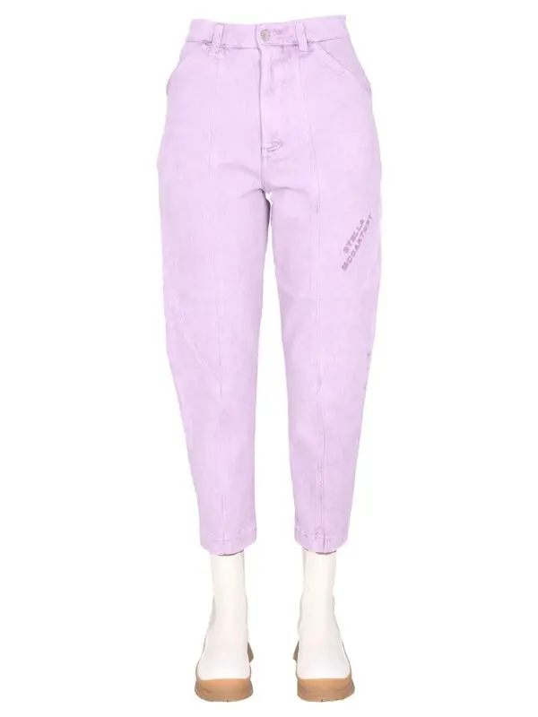 Stella McCartney Logo Embroidered Denim Jeans - Purple