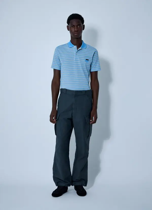 Prada Logo Motif Polo Shirt