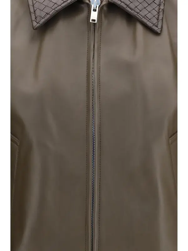 Bottega Veneta Glossy Leather Jacket