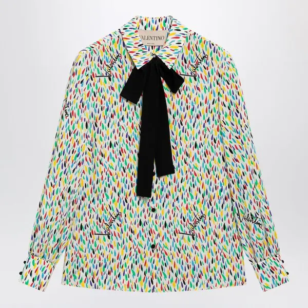 Valentino Garavani Multicolored Silk Blouse With Lavalliã¨re